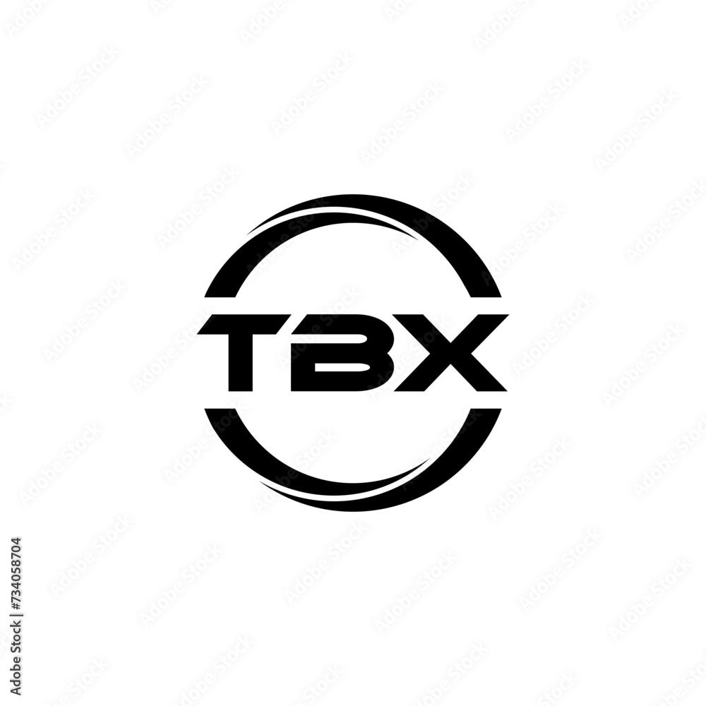 TBX letter logo design with white background in illustrator, cube logo ...