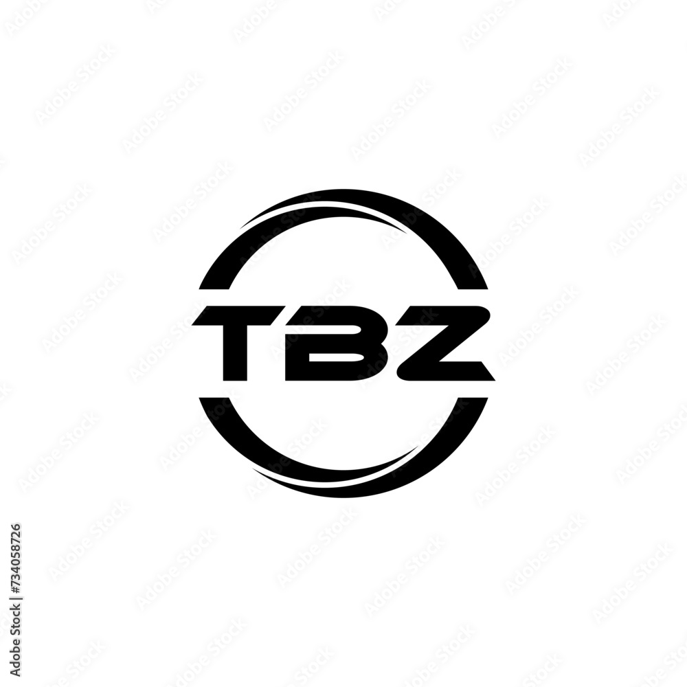 TBZ letter logo design with white background in illustrator, cube logo ...