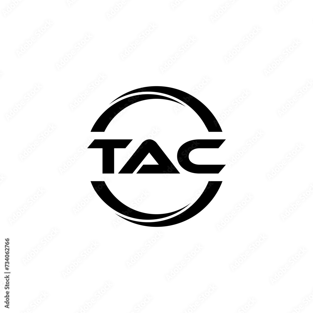 TAC letter logo design with white background in illustrator, cube logo ...