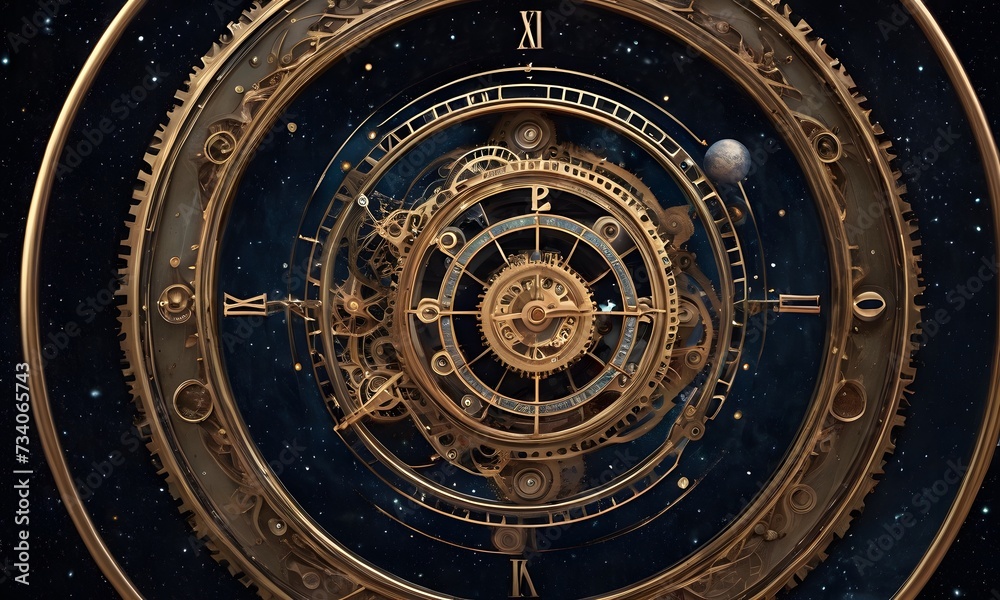 Cosmic Clock Unveiling Time in Space reveals a mystical timepiece ...