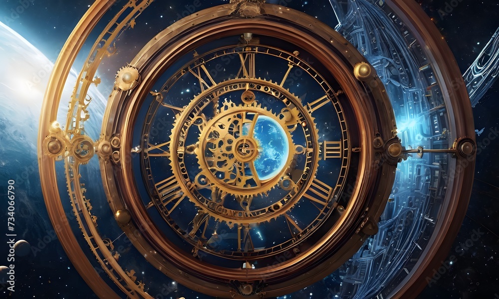 Cosmic Clock Unveiling Time in Space reveals a mystical timepiece ...