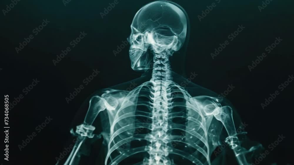 X-ray of person. Human anatomy. Man body scan. Medical Exploration ...