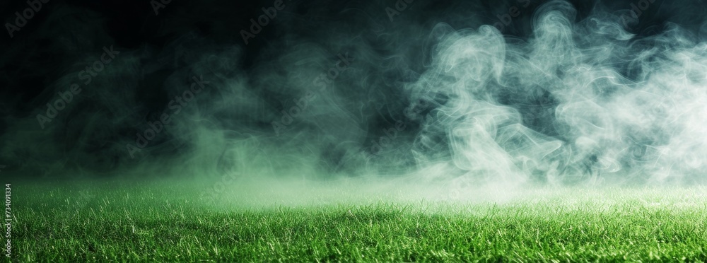 Smoke green background dark ground light smell toxic black bad fog ...
