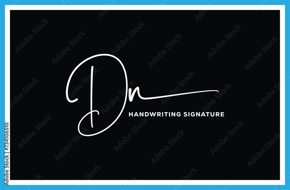 DN initials Handwriting signature logo. DN Hand drawn Calligraphy ...