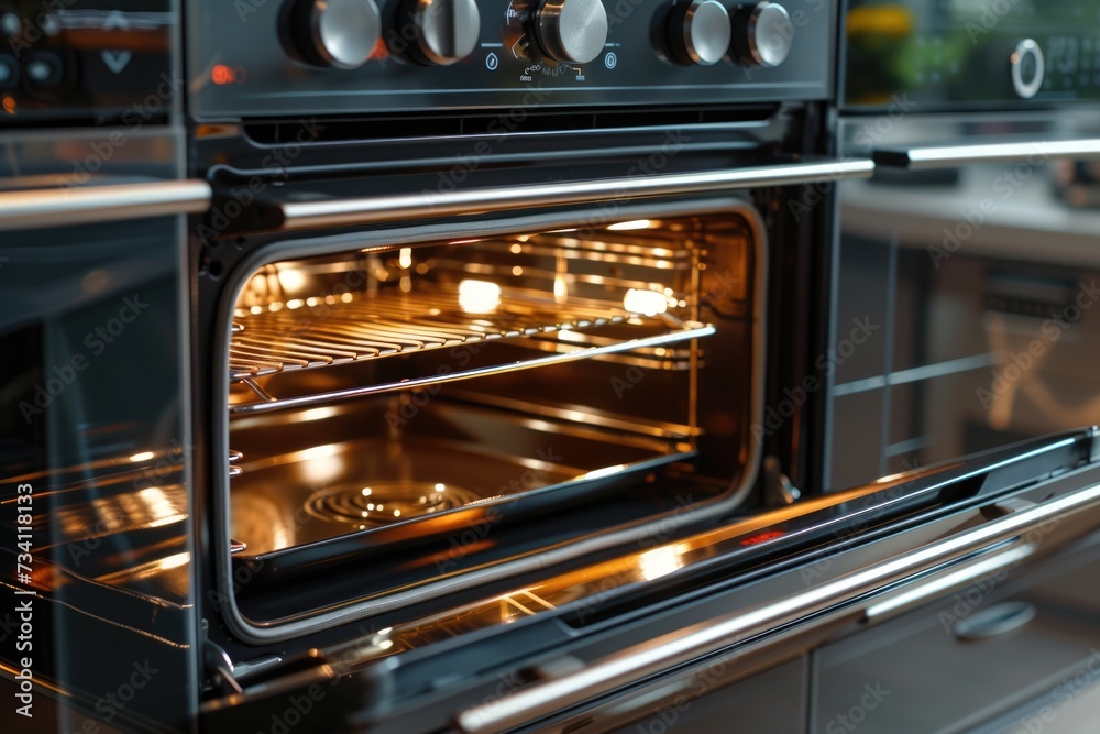 An oven containing delicious food ready to be cooked. Perfect for ...