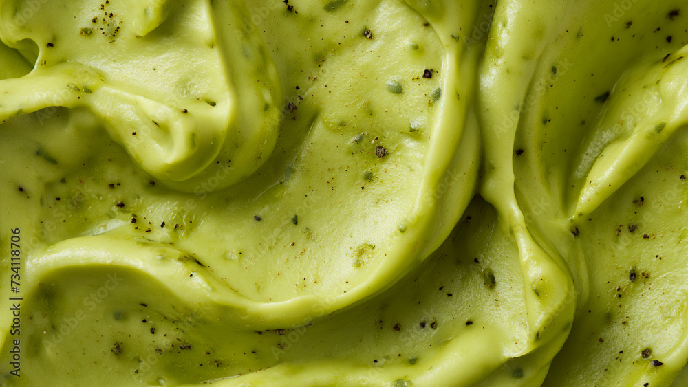 Guacamole sauce texture closeup. Mexican food. Guacamole. A seamless ...