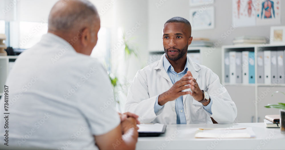 Foto de Doctor, patient and consultation with conversation for ...
