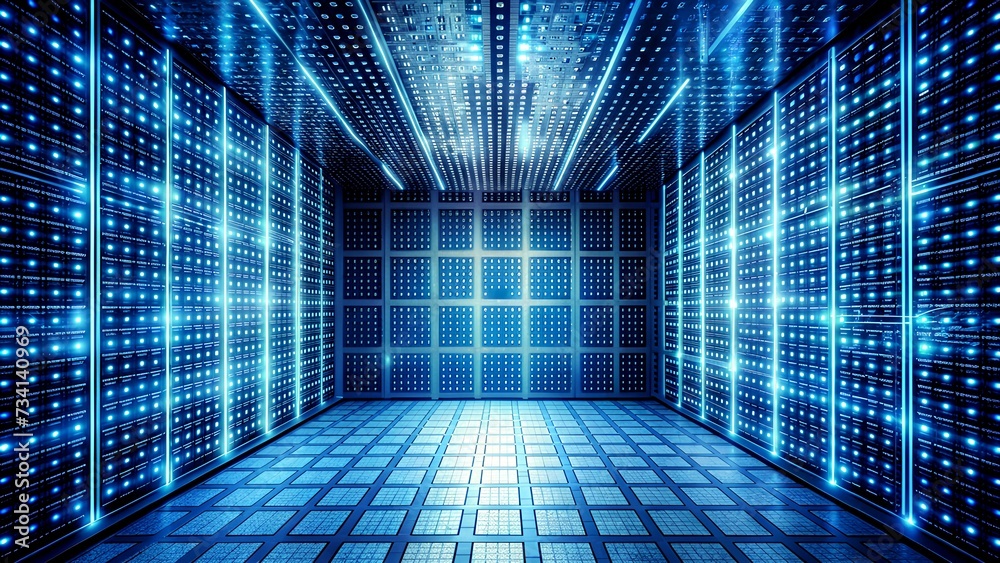 Binary Code Room Illustration: A Visual Tour of a Data Center, Perfect ...
