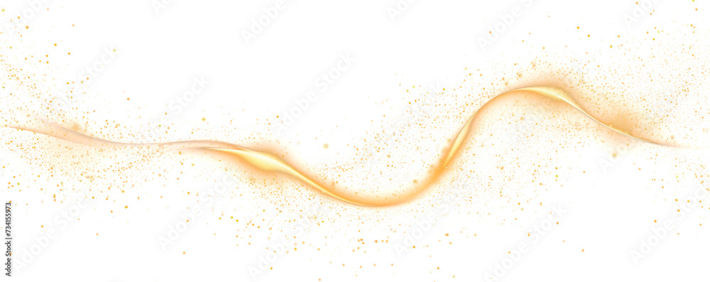 Golden Dust Swirl Elegance, png file of isolated cutout object on ...
