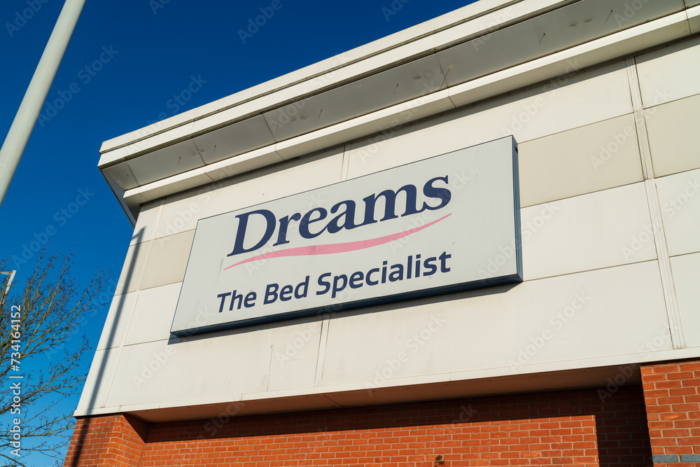 Wolverhampton, England – February 12 2024: UK Bed Retailer, Dreams ...