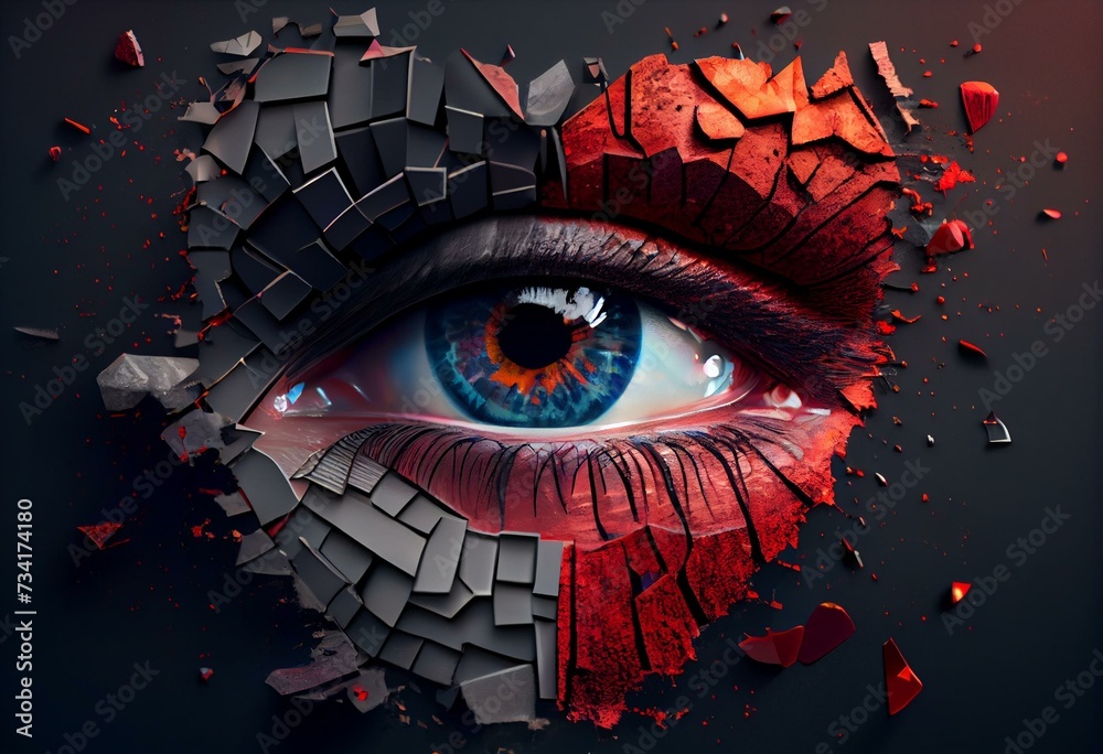 Heartbreak can blind our views and limit perspective - pictured as word ...