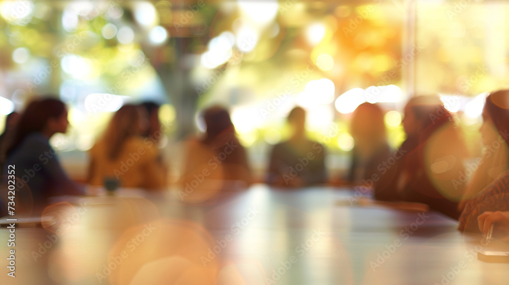 A roundtable discussion with employees of various ethnicities, genders ...