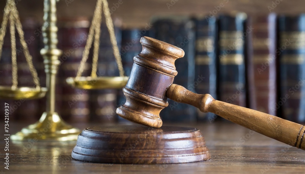 mallet legal code and scales of justice law concept studio shots Stock ...