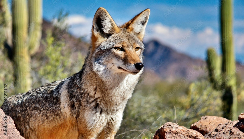 coyote at the arizona sonoran desert museum in tucson arizona usa Stock ...