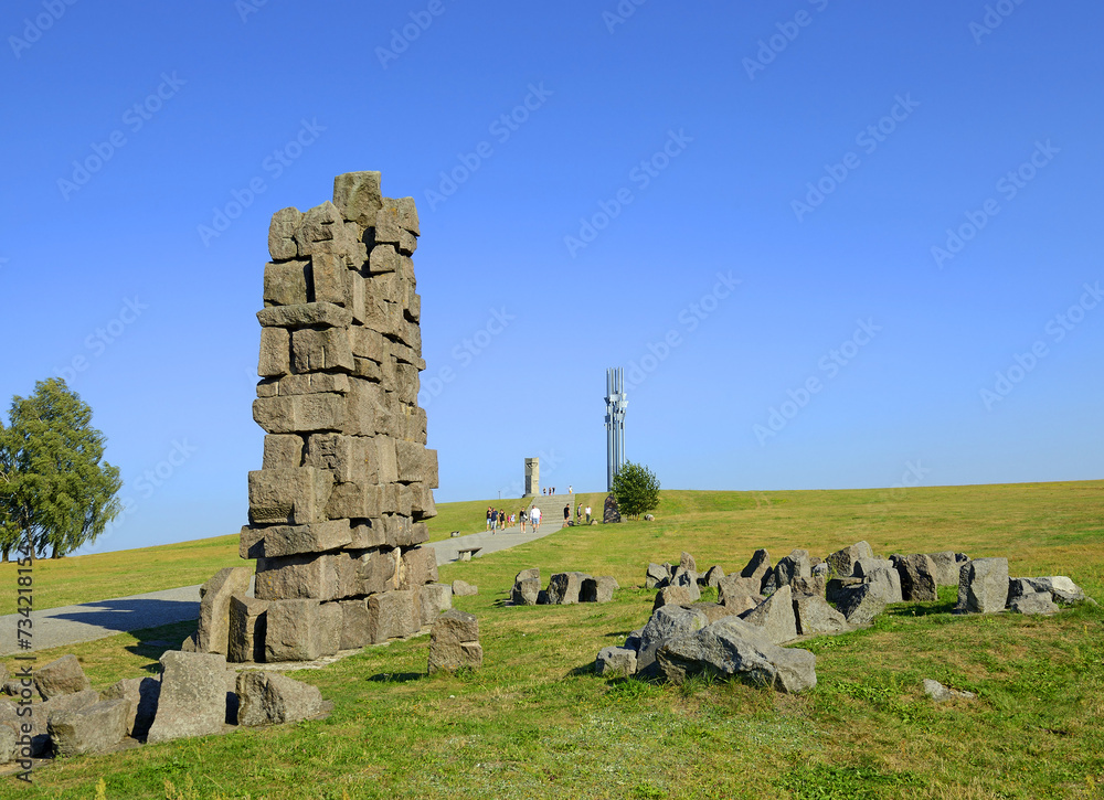 Monuments and museum on battlefield of Grunwald, Poland - On July 15 ...