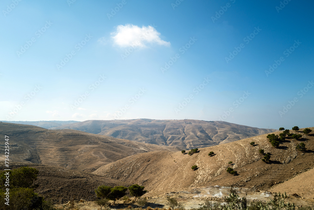 Overlooking the holy land from mount nebo, where Moses stood when ...