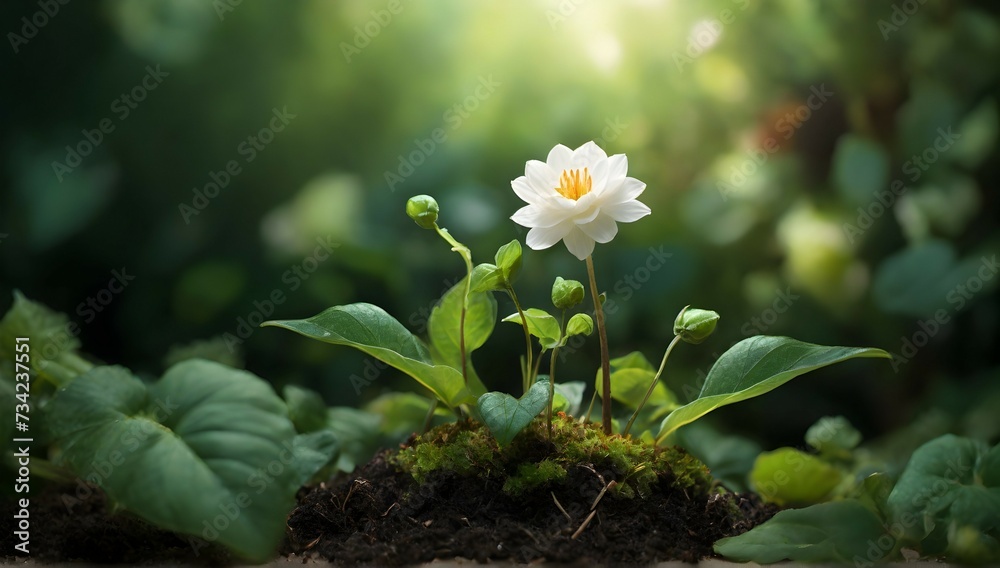 The transformation of a tiny seed into a thriving plant, captured in a ...