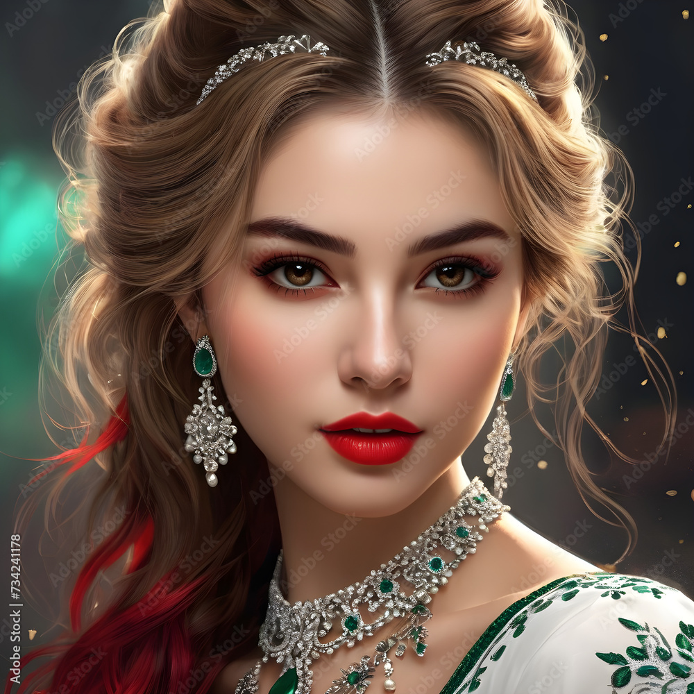 Emme Fatale looked stunning in her black and white dress, accentuated ...