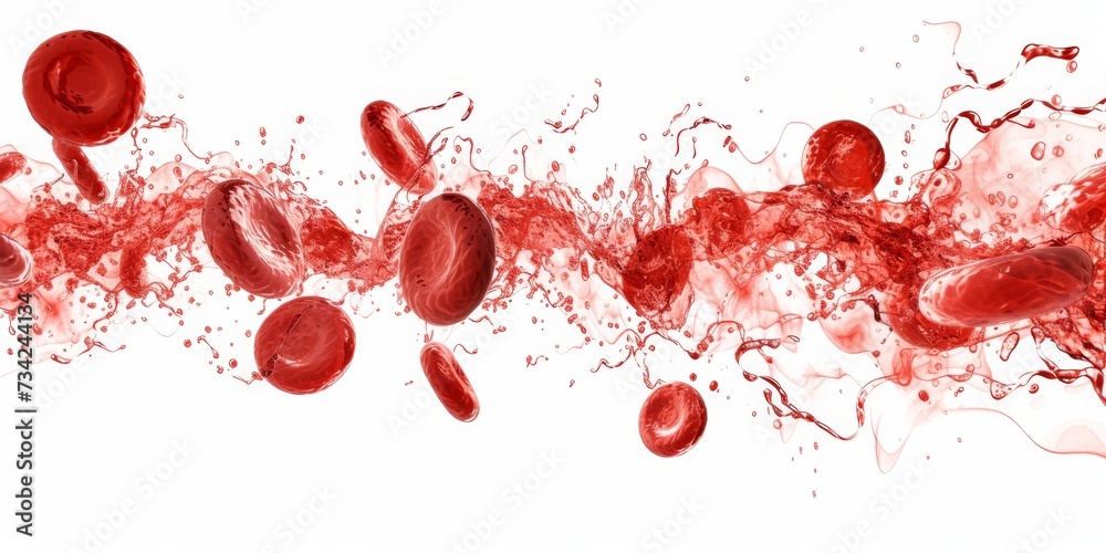 Blood cell red 3d background vein flow platelet wave cancer medicine ...