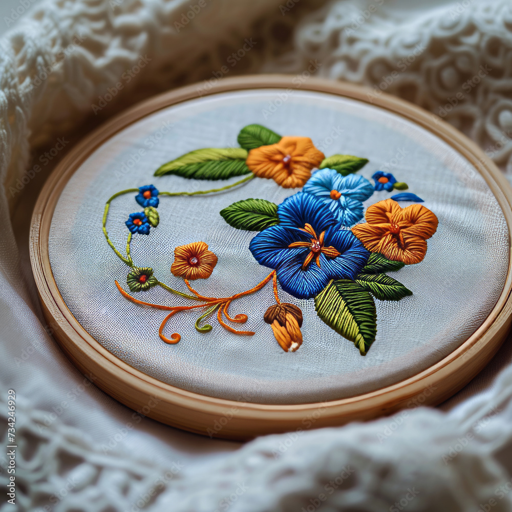 Beautiful embroidery design, perfect for enhancing textile products ...