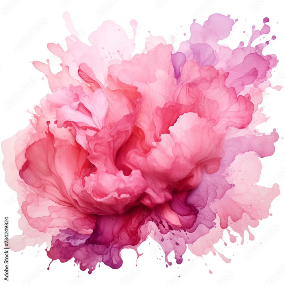 dreamy pink smoke effect in a realistic style on transparent background ...
