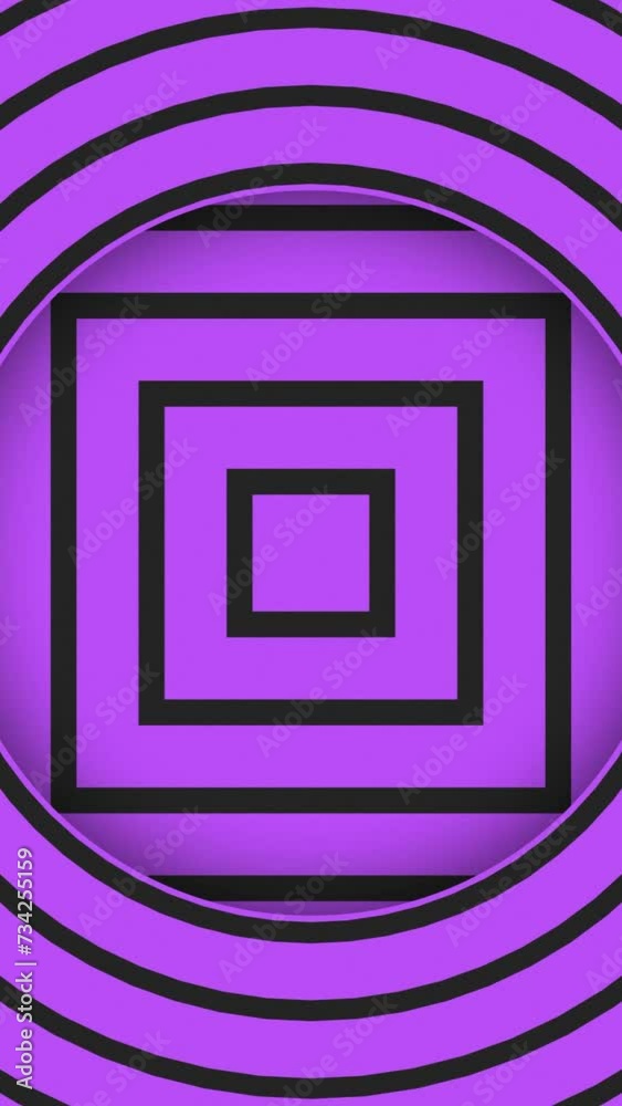 Seamless looped Abstract purple color geometric shape background ...