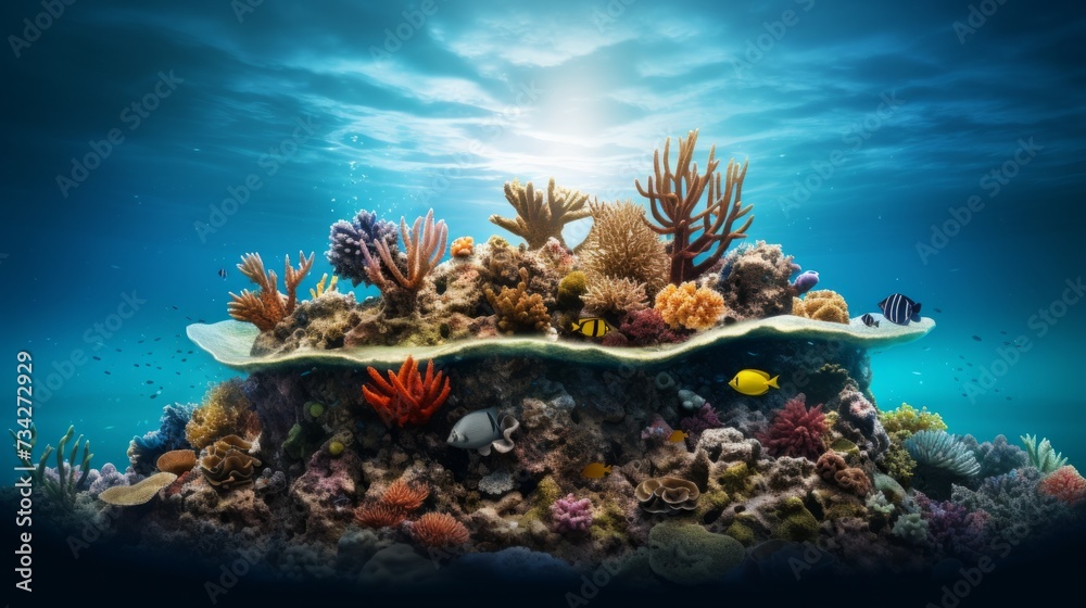 How ocean acidification affects marine life generative ai Stock ...