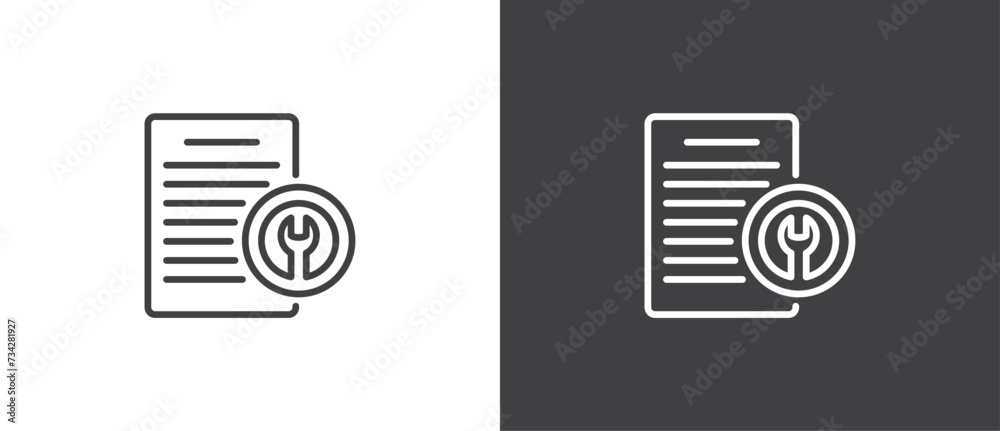 Setting File Line Icon File Error Report Icon Corrupted Icon Vector File Attention Sign With