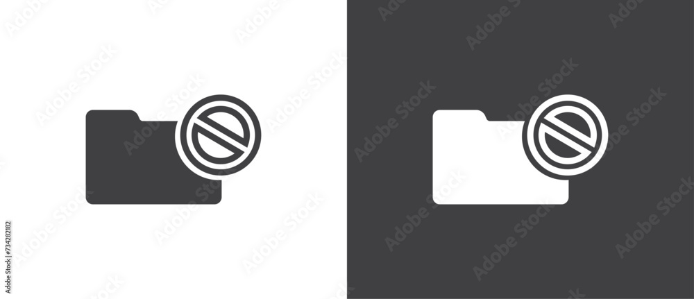 The attention folder icon. Corrupted folder icon, Danger symbol. Folder ...