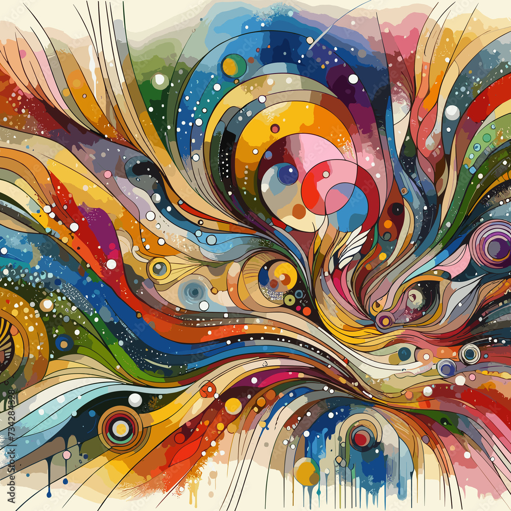 Iridescent Swirl Background: Colorful and Abstract Image Creates a Fade ...
