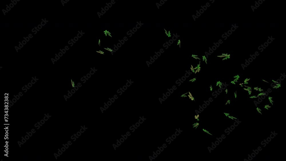 Leaves In The Wind On Alpha. Fallen leaves swirl around and fall off ...