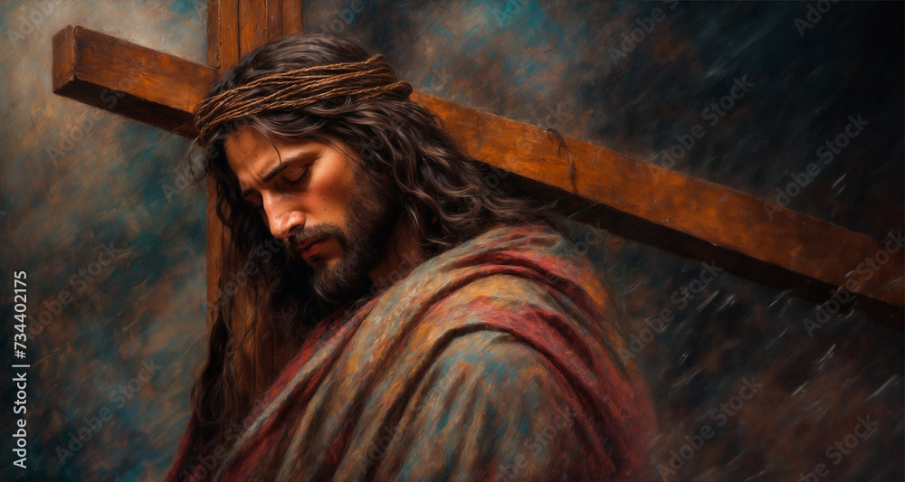 Cenas Impactantes da Crucificação: A História de Jesus Stock ...