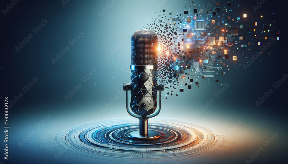 Transforming Microphone: Stunning visual of advanced voice recognition ...
