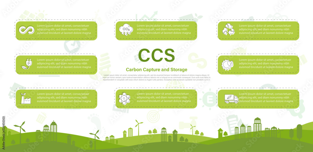 CCS acronym for Carbon Capture Storage words. .The concept Carbon ...