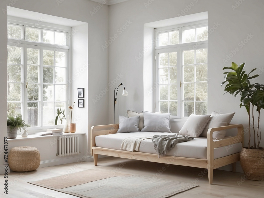 Explore the charm of a Scandinavian inspired daybed setup by the window ...