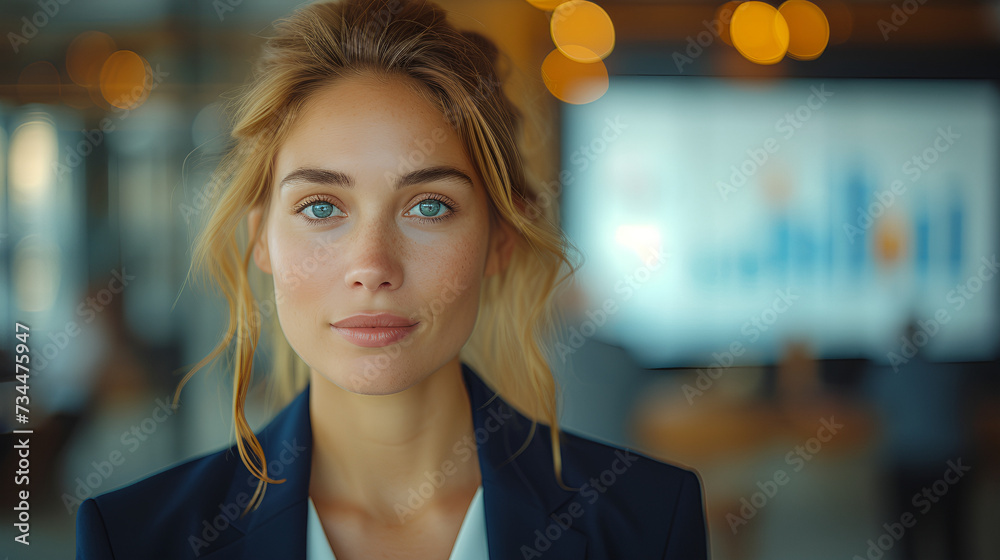 Female Executive - CEO or CFA - Infographic - charts and data analytics ...