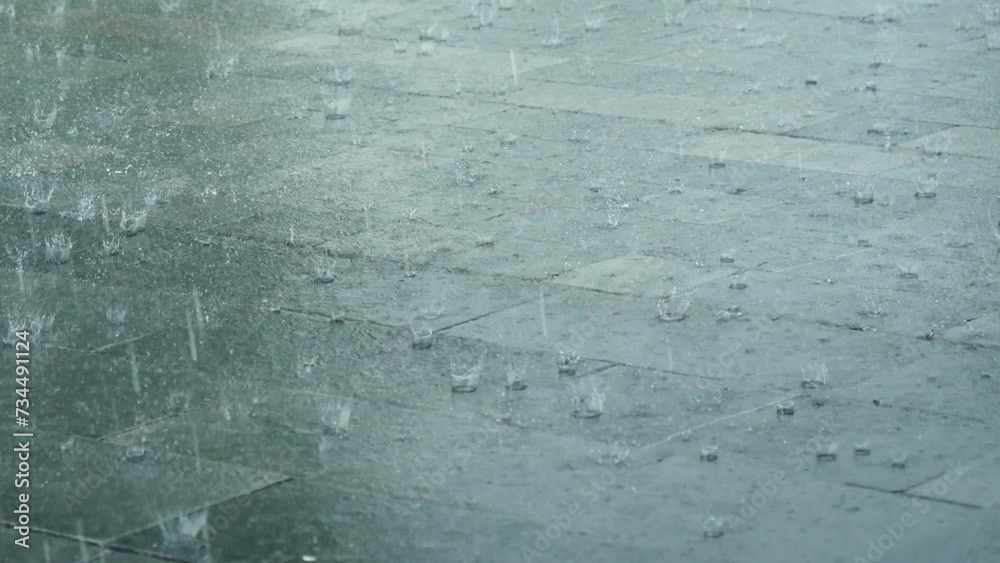 Heavy rainy in raining season weather during thunderstorm raindrops ...