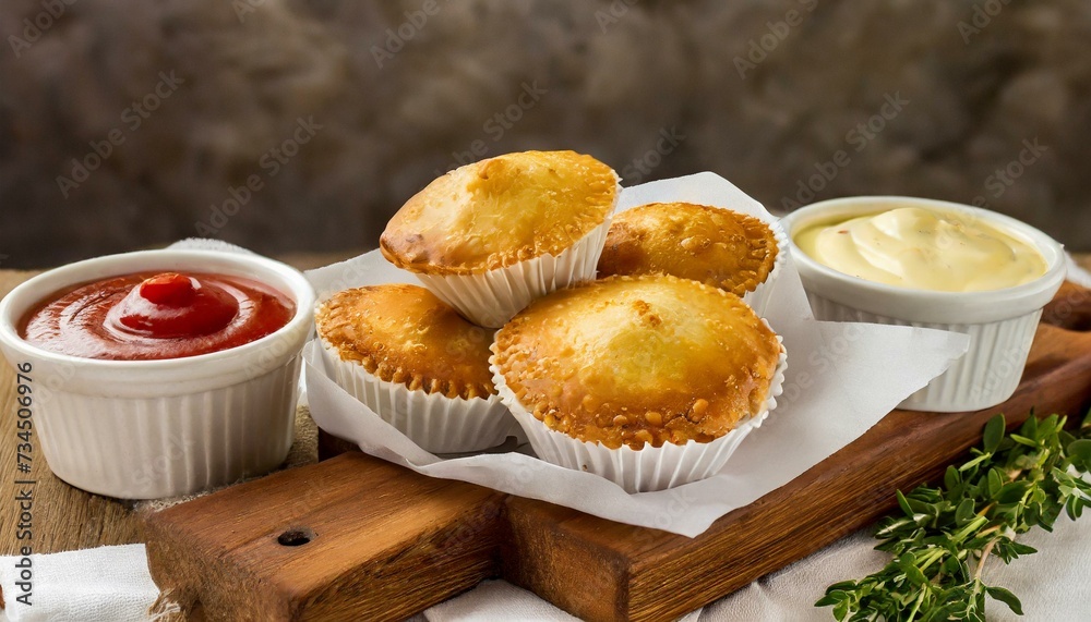 Empada de frango ( empadinha ). Tradicional lanche brasileiro com ...