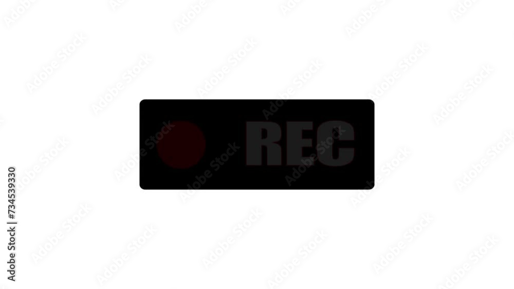 Video recording Sign on a white background. Rec. live icons of ...