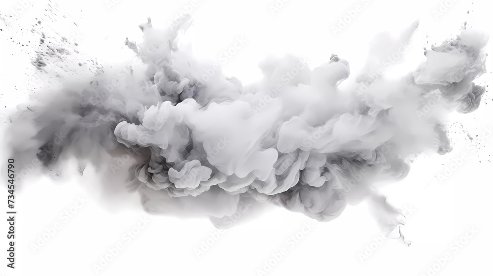 Gray powder explosion background. Gray explosion smoke splashes on ...