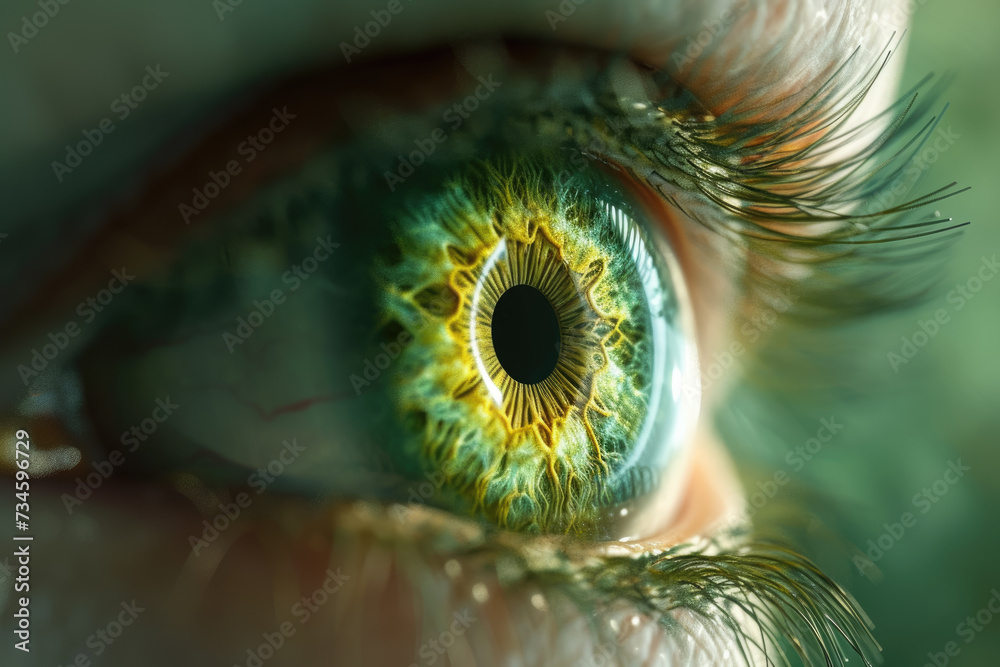 human eye, with the iris and pupil dilating Stock Photo | Adobe Stock