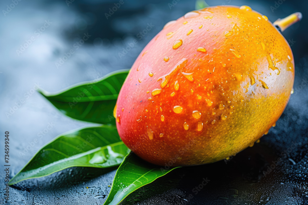 mango with a orange color and a tropical taste and a professional ...