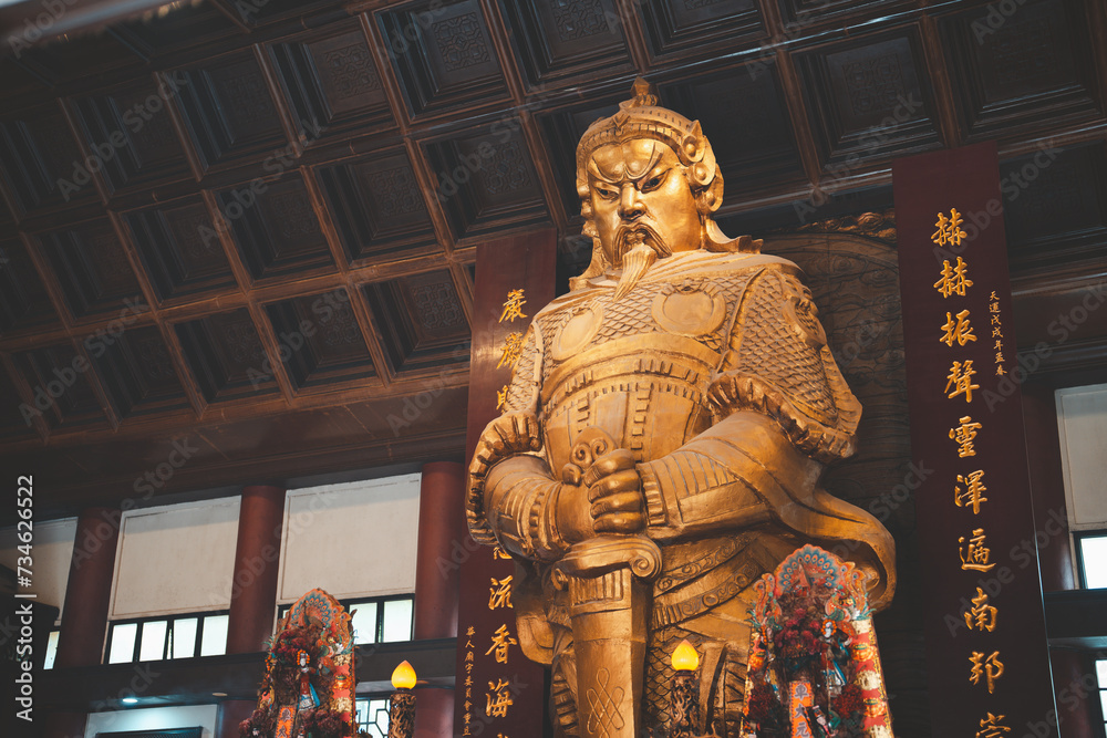 Hong Kong - January 21, 2024 : Che Kung God statue at Che Kung Temple ...