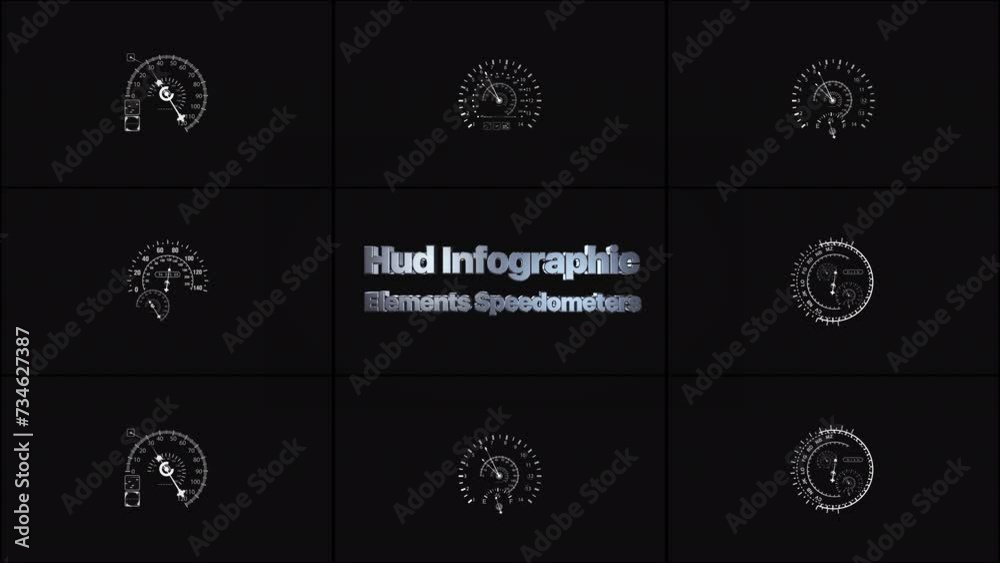 Vidéo Stock Hud Infographic Elements Speedometers offers a vast array ...