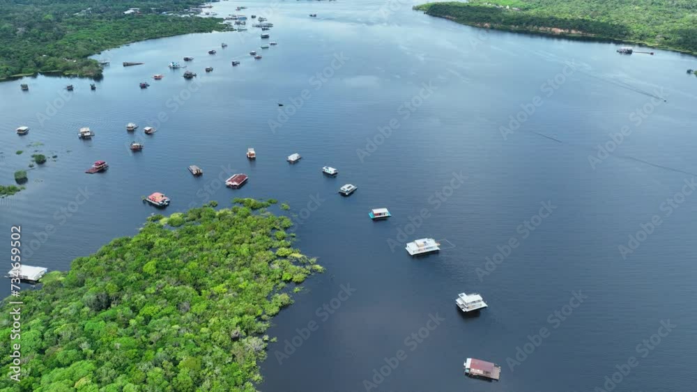 Amazonian Rainforest At Manaus Amazonas Brazil. River Background Manaus ...