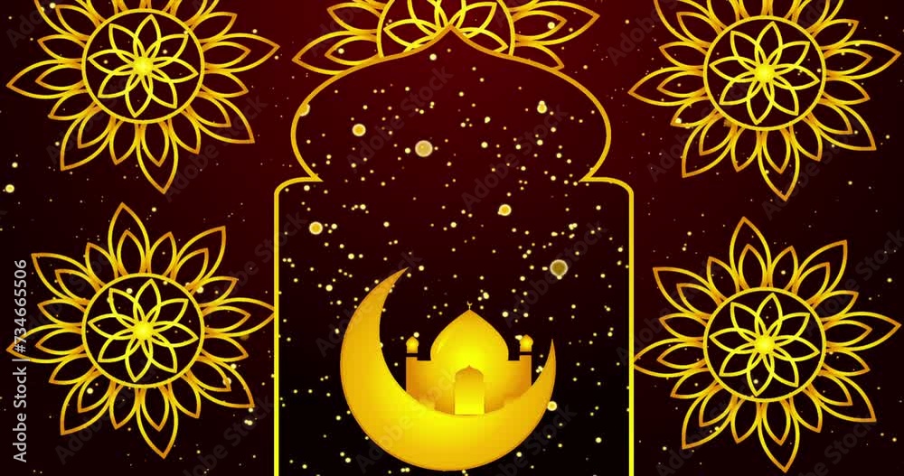 4K Islamic designed background. Islamic designed red color background ...