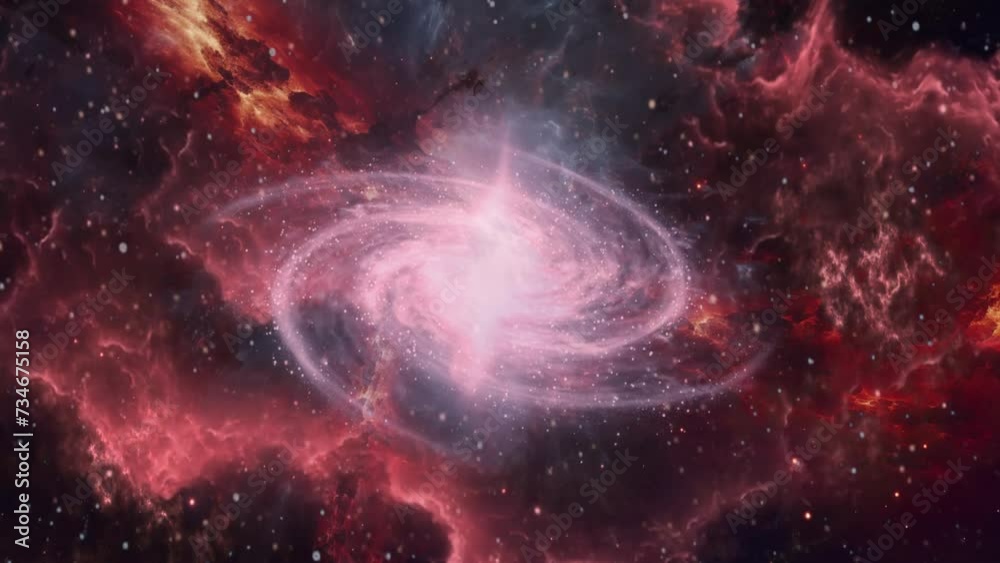 an awe inspiring astrophotography image of a nebula. spiral galaxy in ...