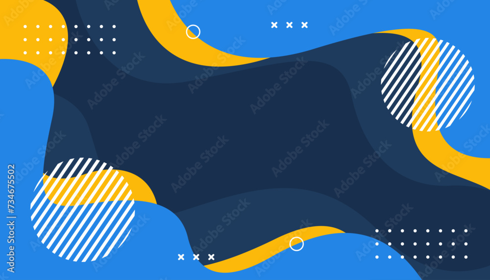 Beautiful abstract vector geometric background with blue and orange ...