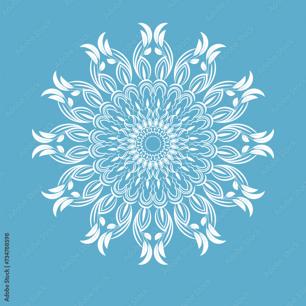 Mandala Magic Dive into tranquility with our blue and white mandala ...