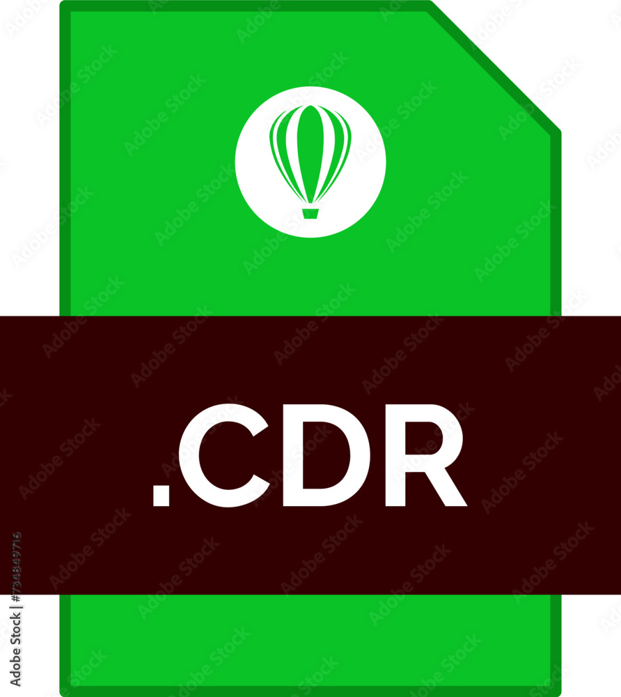 CDR File extension Icon Fill Crisp corners with symbol Stock Vector ...